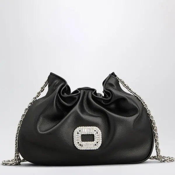 ROGER VIVIER Pilgrim Micro Bag In Leather - Black
