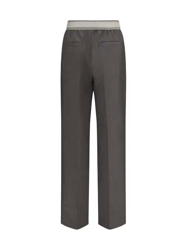 Versace Wool And Mohair Pants - Gray