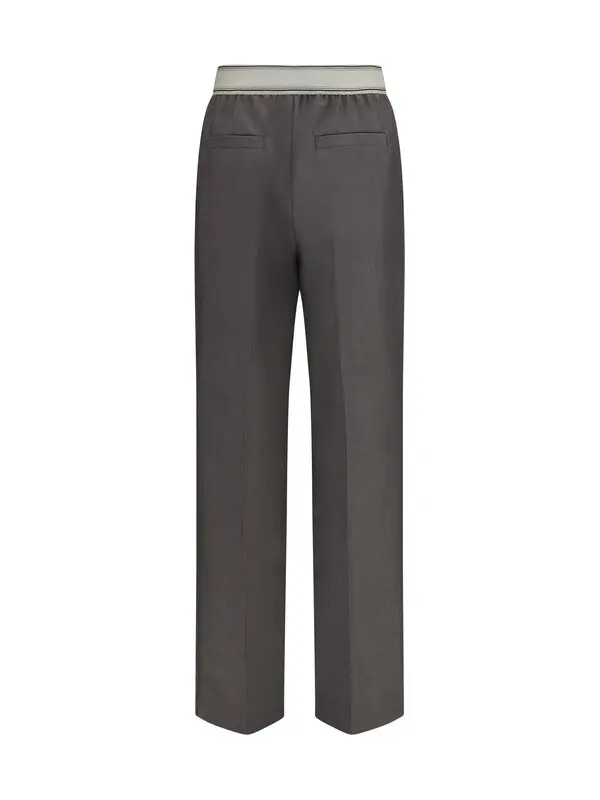 Versace Wool And Mohair Pants - Gray