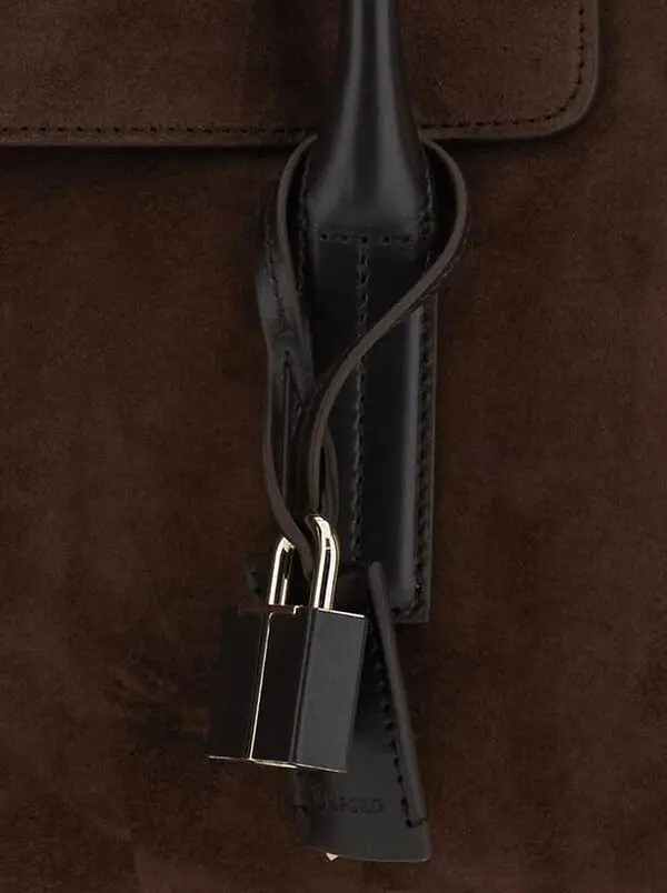 TOM FORD Large Eclipse Suede Bag