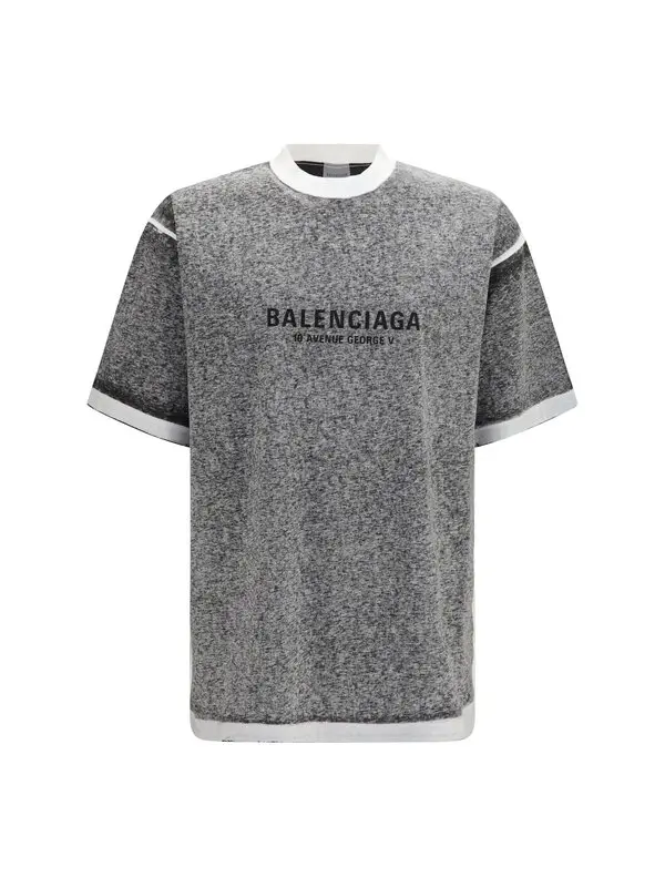 Balenciaga Oversized Mélange T-shirt - Gray