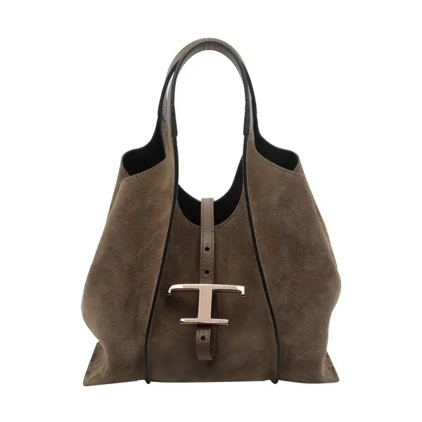 TOD'S Mini Suede T Timeless Shopping Bag