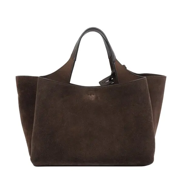 TOD'S Mini Suede Handbag With T Timeless Charm