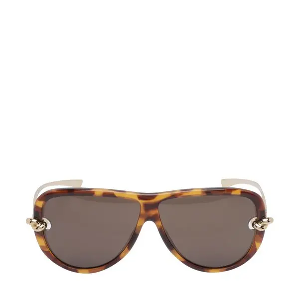 Bottega Veneta Knot Aviator Sunglasses - Brown