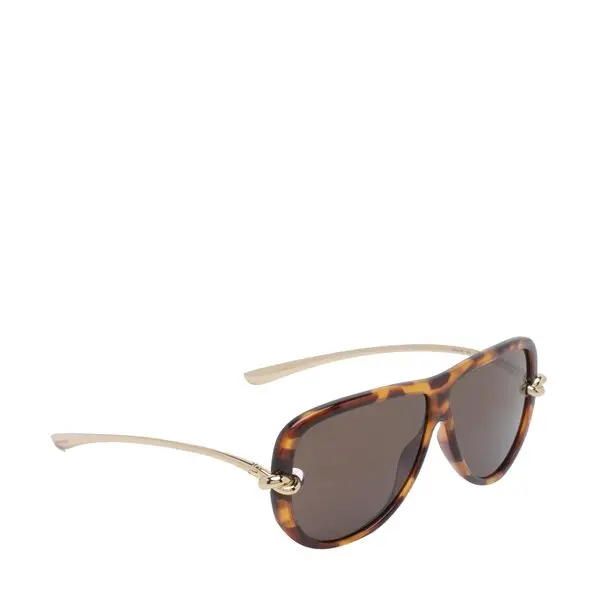 Bottega Veneta Knot Aviator Sunglasses - Brown