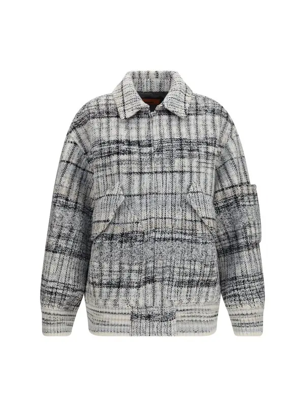 Missoni Oversized Check Wool-blend Bomber Jacket