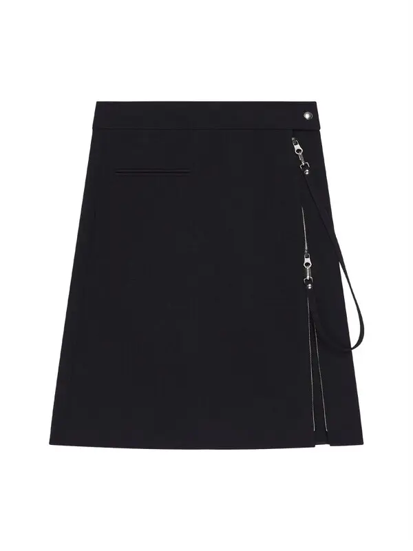 COURREGES Midi Skirt With Zipper - Black