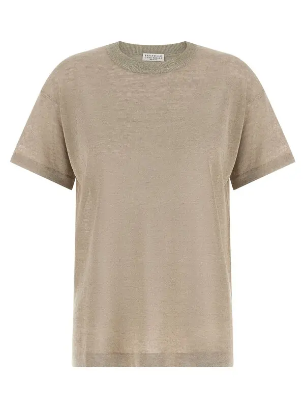 Brunello Cucinelli Dazzling Collar' Sweater - Cream