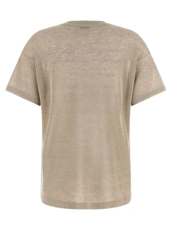 Brunello Cucinelli Dazzling Collar' Sweater - Cream
