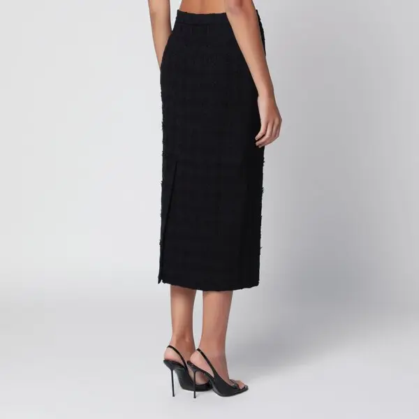 Alessandra Rich Bouclé Tweed Midi Skirt