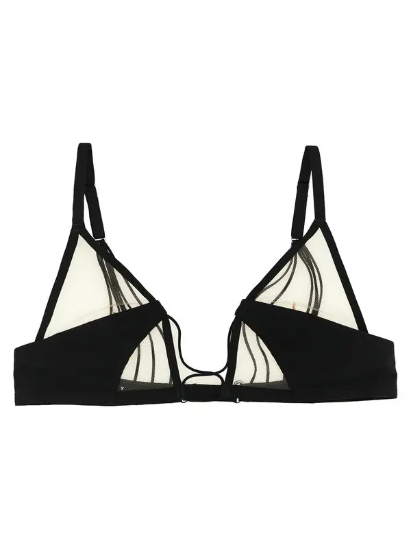 Rick Owens X Livy 'raw District' Triangle Fabric Bra - Black