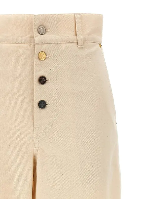 Moschino Cotton Trousers - Cream