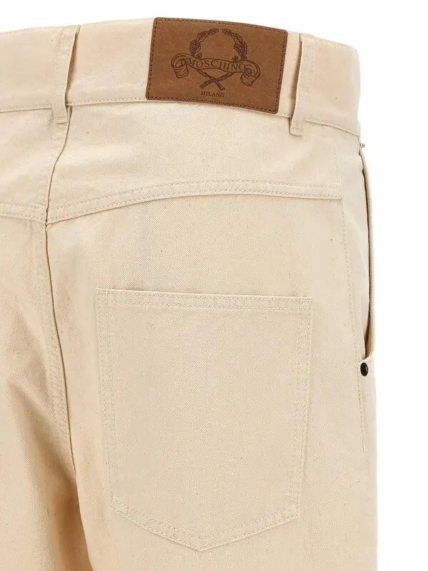 Moschino Cotton Trousers - Cream