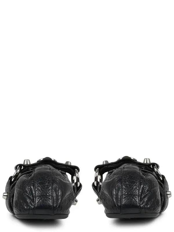Balenciaga Lamb Skin Ballerina City Flats - Black