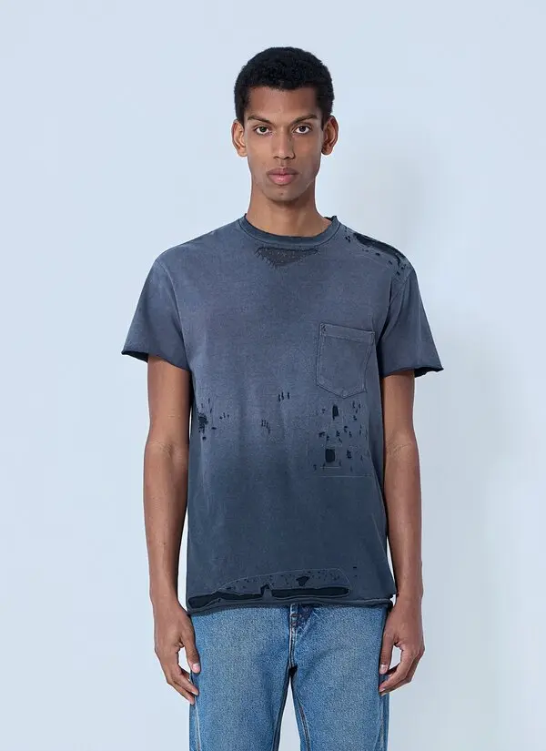 GALLERY DEPT. Distressed Cotton Jersey T-shirt - Gray