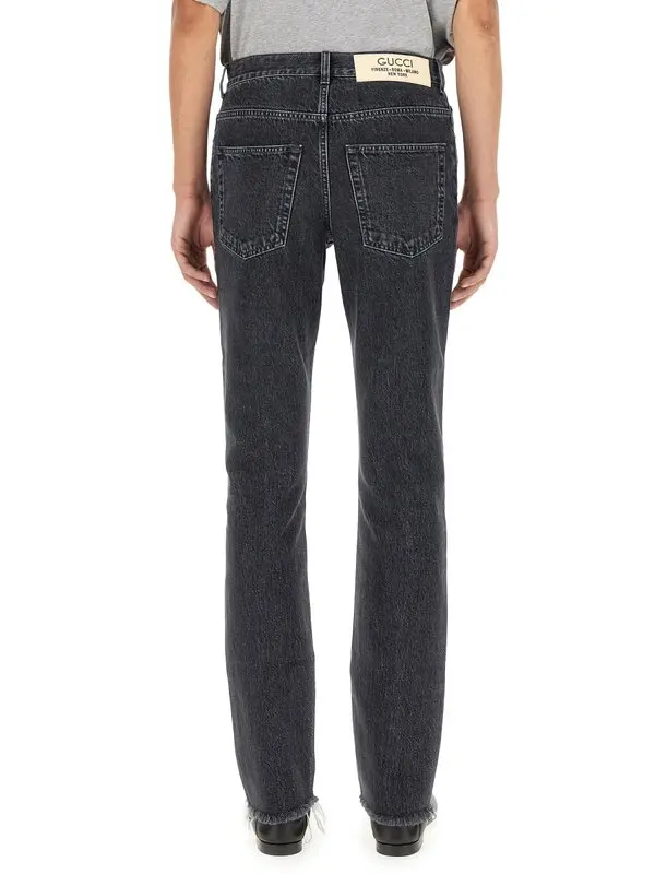 Gucci Denim Pants With Label