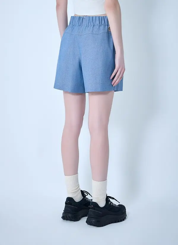 Moncler Pleated Shorts - Blue