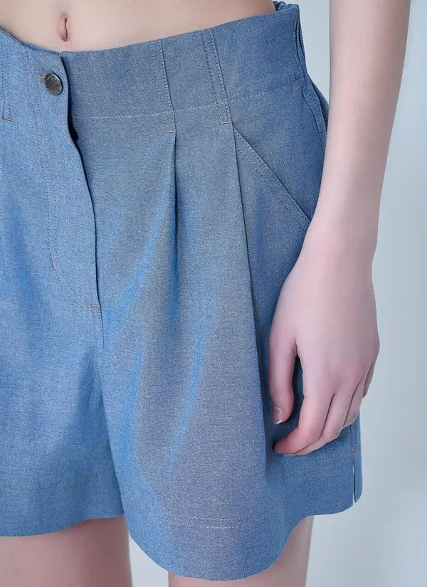Moncler Pleated Shorts - Blue