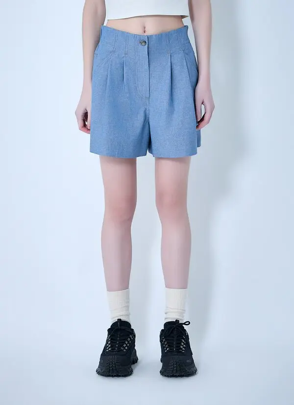 Moncler Pleated Shorts - Blue