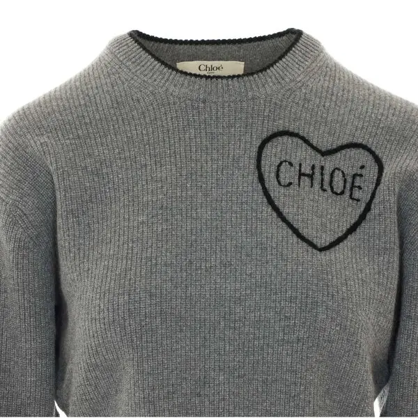Chloé Logo Heart Sweater