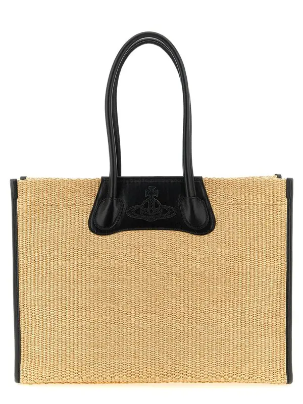 VIVIENNE WESTWOOD Troy' Shopping Bag - Cream