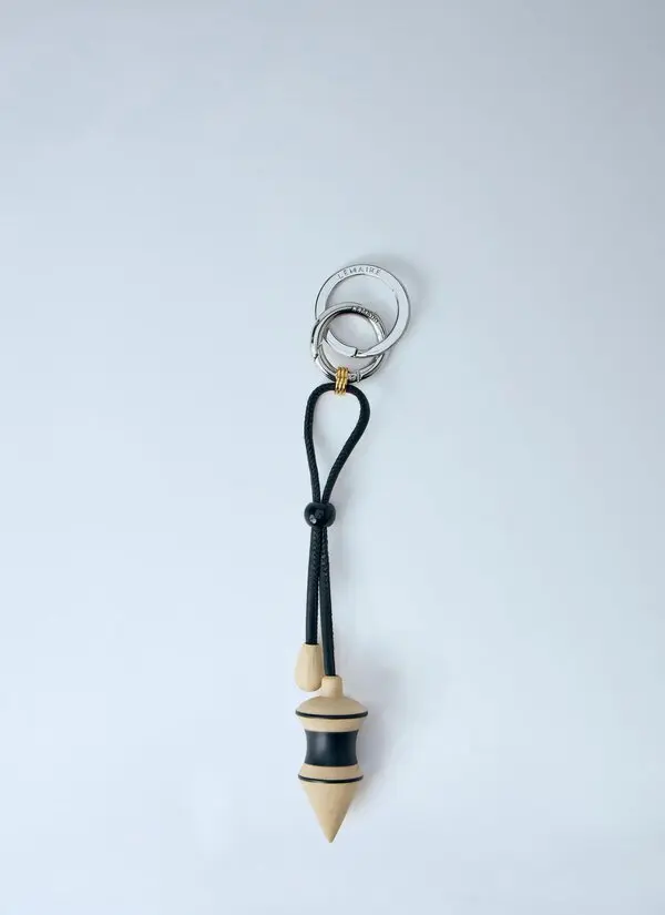LEMAIRE Black Stripes Pendulum Bag Charm