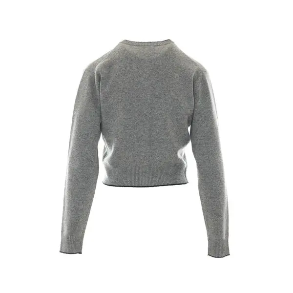 Chloé Knitted Logo Cardigan - Gray