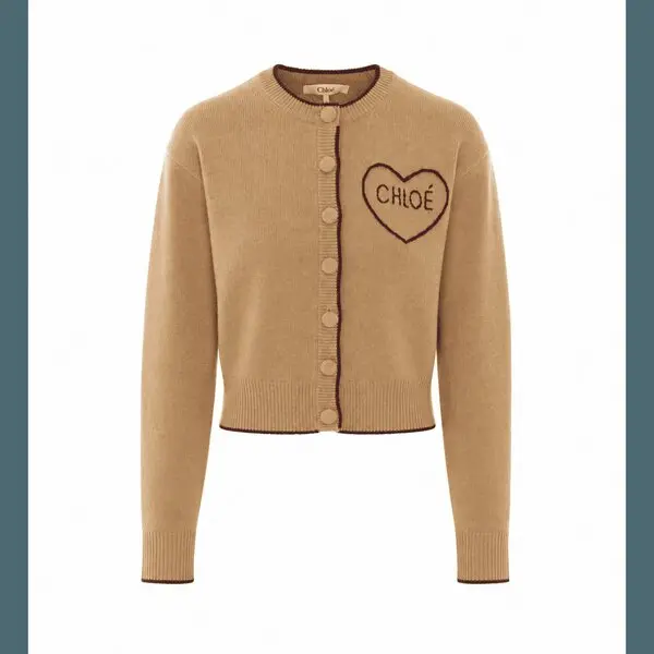 Chloé Logo Knitted Slim Cardigan