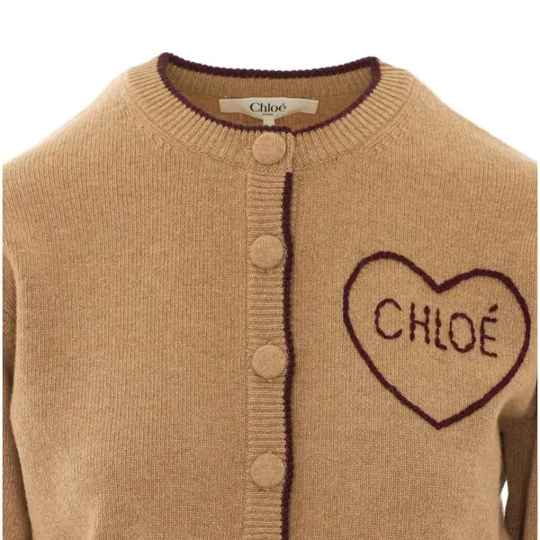 Chloé Logo Knitted Slim Cardigan