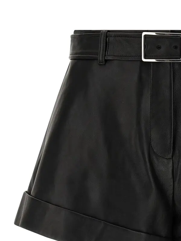 Sportmax Spxvasaio Leather Shorts