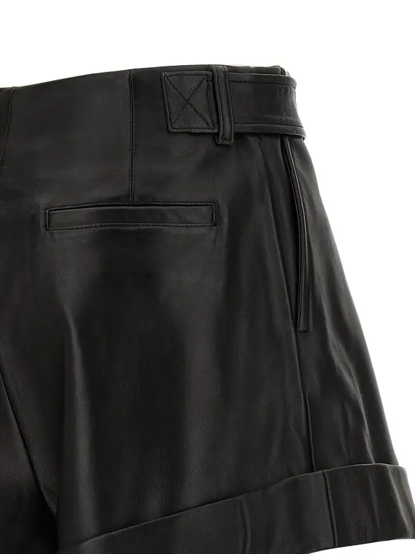 Sportmax Spxvasaio Leather Shorts