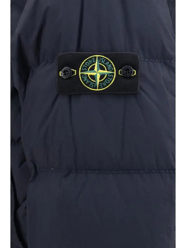 Stone Island Quilted High-neck Puffer Jacket - Blue