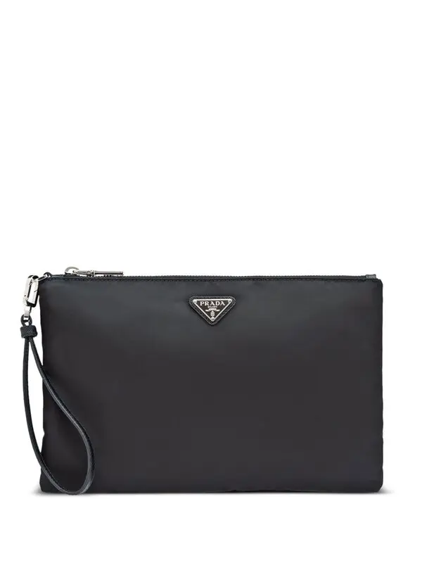 Prada Re-nylon And Saffiano Pouch