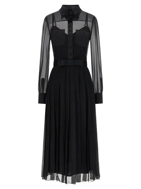 Dolce & Gabbana Chiffon Dress - Black