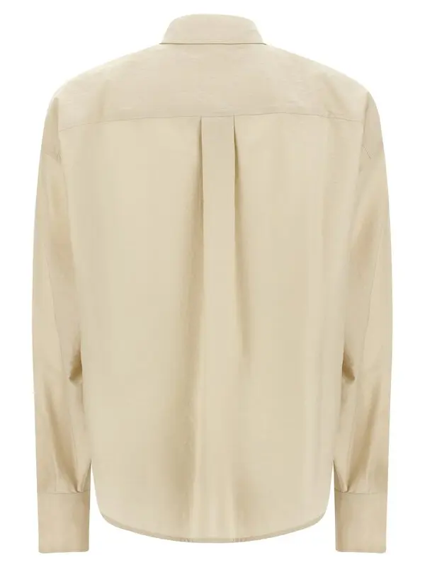 Brunello Cucinelli Dazzling Seabed Embroidery Shirt - Cream