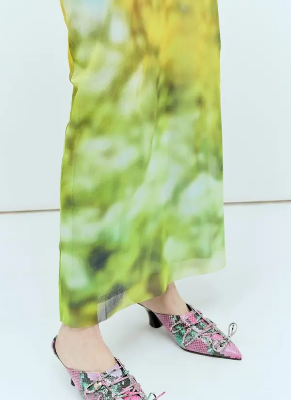 Acne Studios Blurred Print Maxi Dress - Multicolor