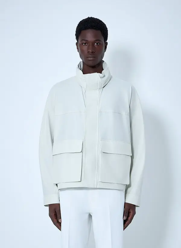 LEMAIRE High-collar Utility Jacket - White