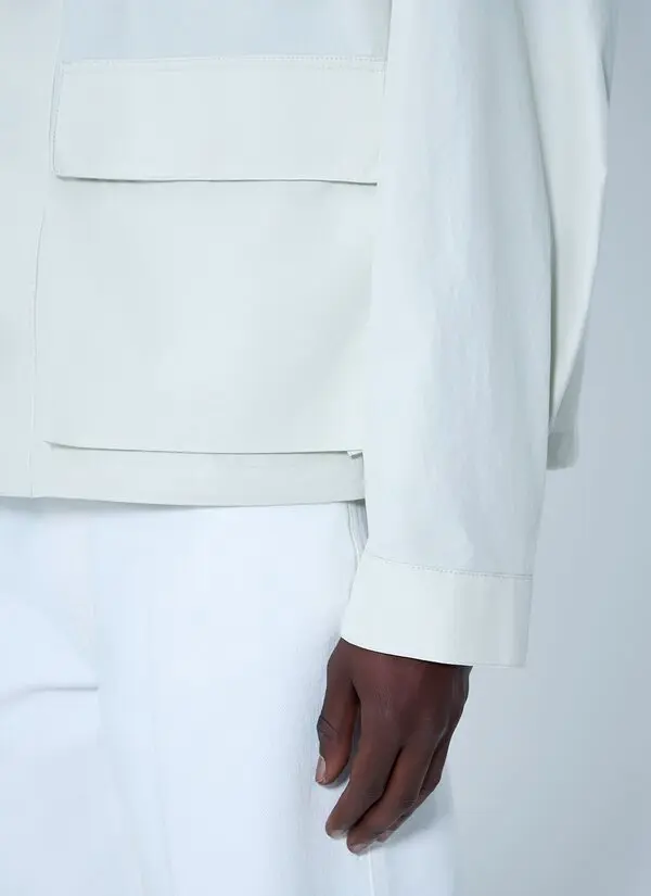 LEMAIRE High-collar Utility Jacket - White