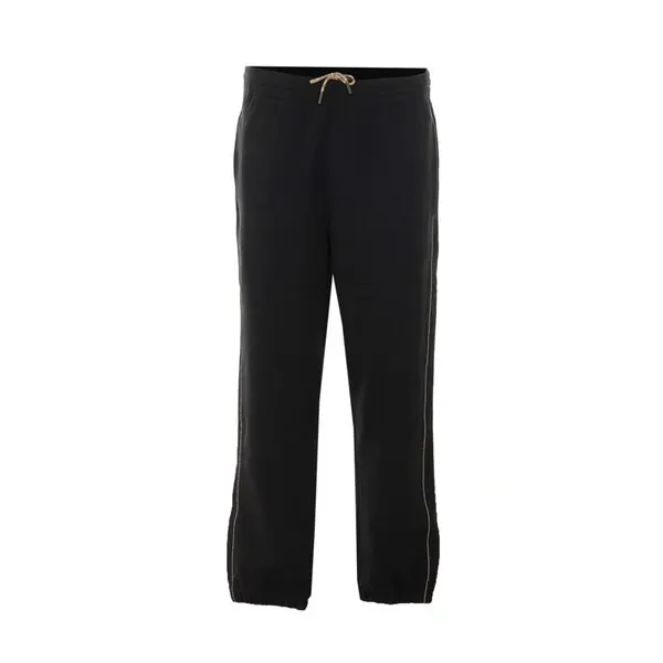 Burberry Check Trim Pants - Black