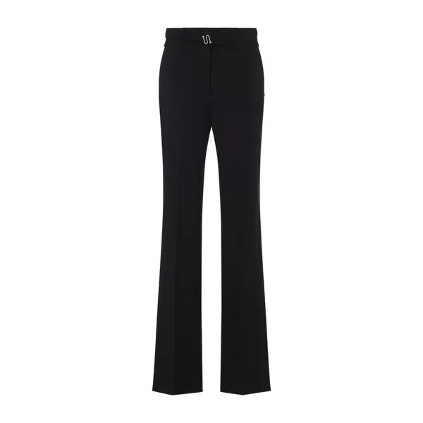 Sportmax Cera Virgin Wool Wide Leg Pants - Black