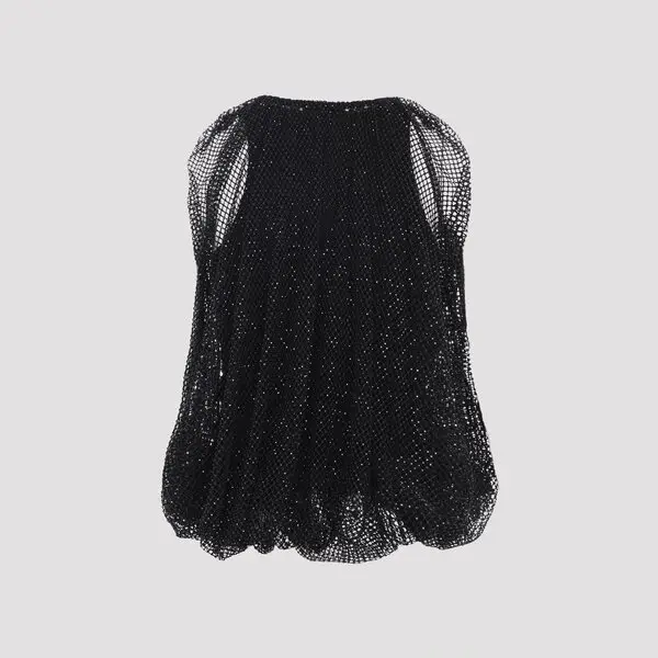Sportmax Sequined Net Top - Black