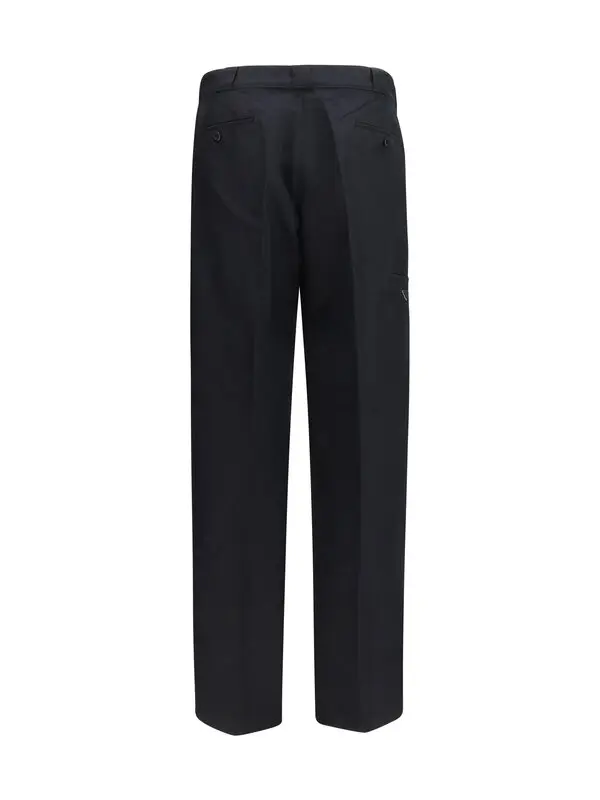 Prada Technical Wide-leg Pants - Black