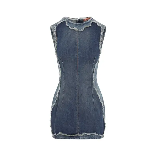 Acne Studios Cotton Mini Dress - Blue