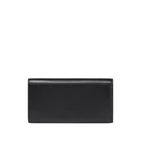 Fendi Leather Continental Wallet With Chain Strap