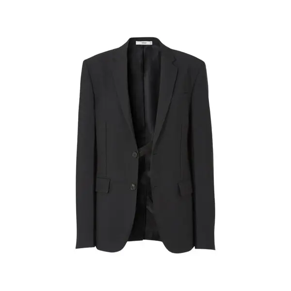 Fendi Mohair And Virgin Wool Tailored Blazer