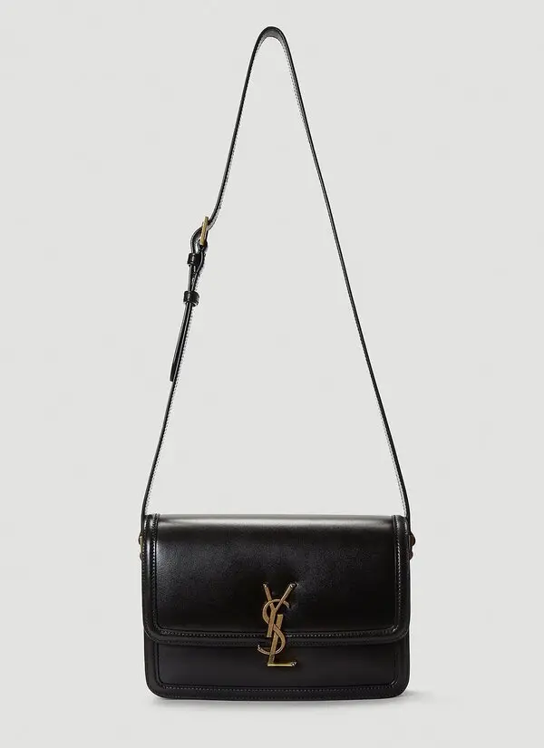 Saint Laurent Solferino Medium Satchel Shoulder Bag - Black
