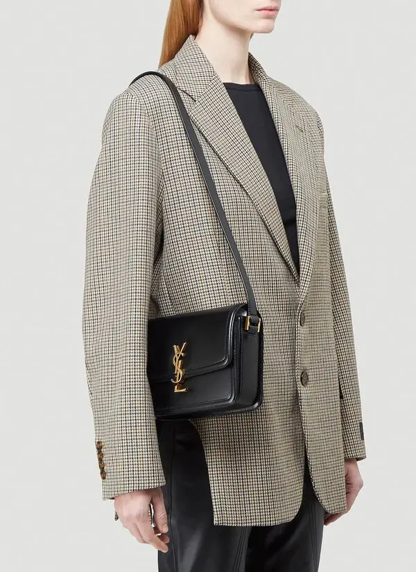 Saint Laurent Solferino Medium Satchel Shoulder Bag - Black