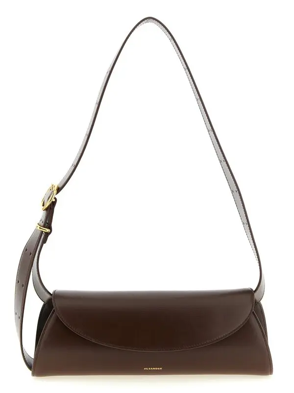 JIL SANDER Cannolo' Small Shoulder Bag - Brown