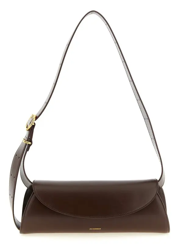 JIL SANDER Cannolo Small Shoulder Bag - Brown