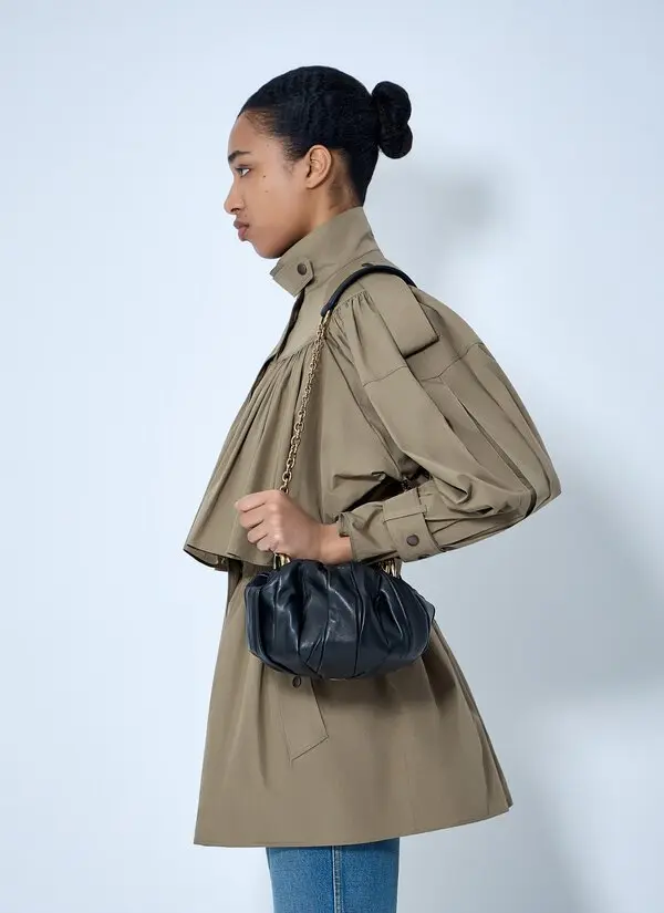 Chloé Plissé Shoulder Bag - Black